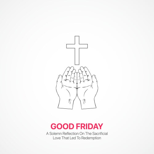 Good friday creative ads design march Royalty Free Vector