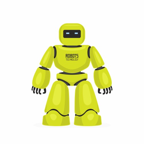 Robot and christmas tree Royalty Free Vector Image