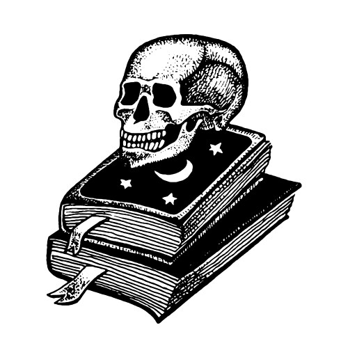 Hooded skull hacker logo concept Royalty Free Vector Image