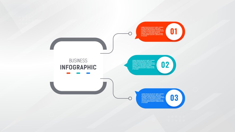 Three step infographic label design template Vector Image