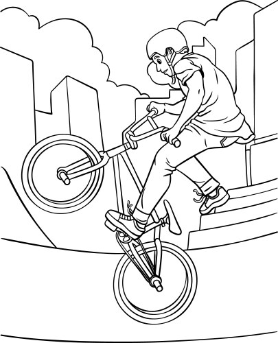 Speed skating isolated coloring page for kids Vector Image