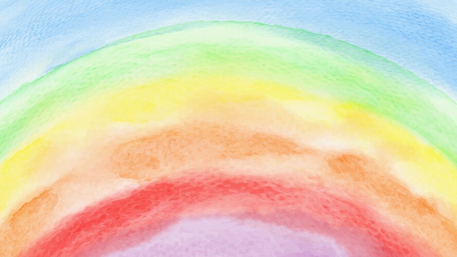 Abstract hand painted rainbow watercolor Vector Image