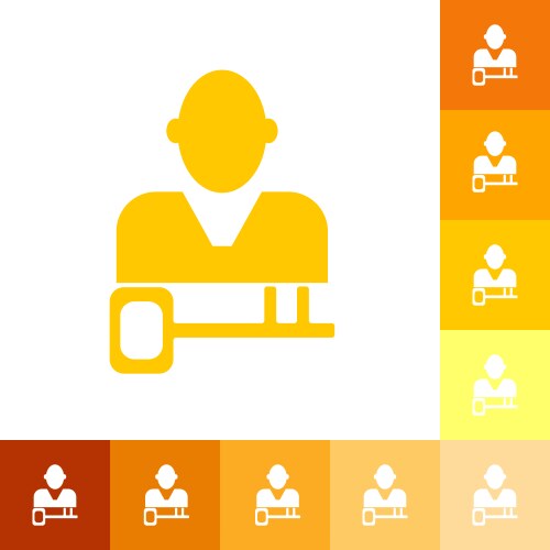 Flat icon people and a business key topic Vector Image