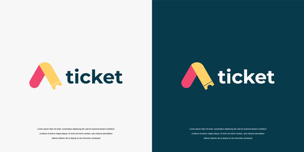 Ticket logo design icon letter j Royalty Free Vector Image