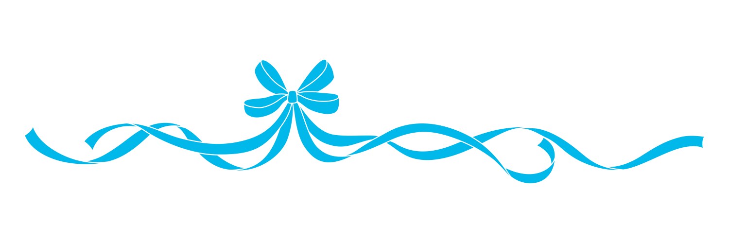 Curly ribbon with bow beautiful decorative Vector Image