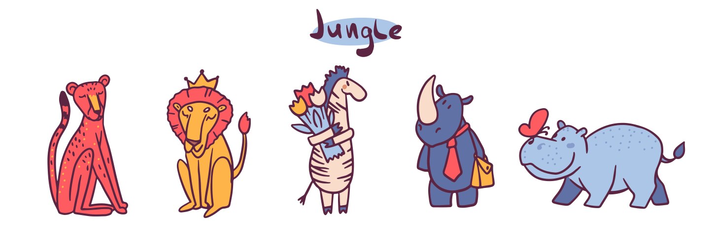 Cute Little Ant Character Engaged In Different Vector Image