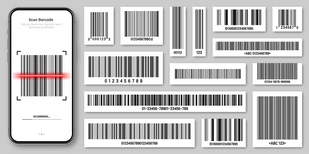 Barcode scanner reader app for smartphone Vector Image