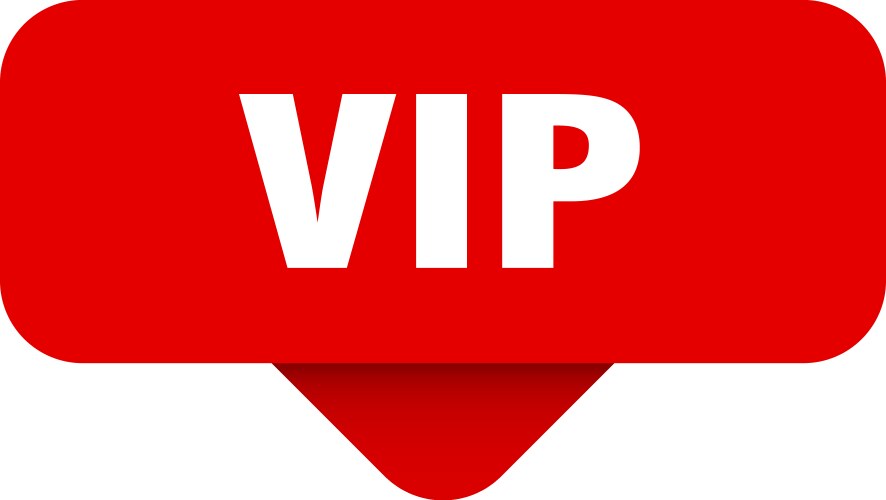 Vip sticker vip sign on transparent background Vector Image