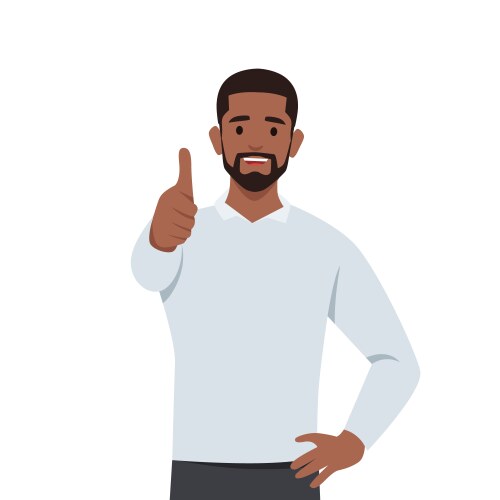 Man showing thumb up Royalty Free Vector Image