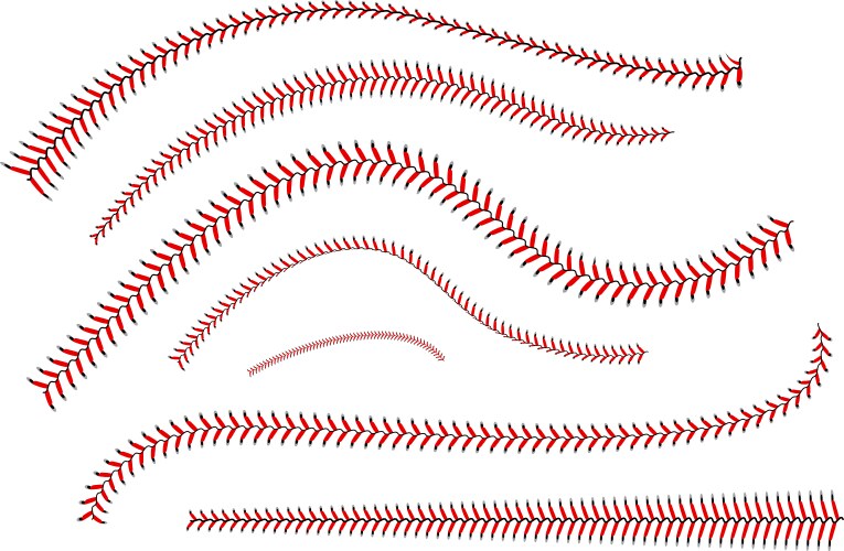 Baseball ball lace softball balls with red Vector Image