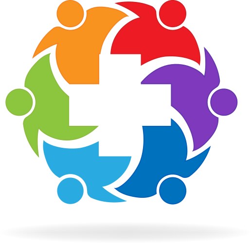 Teamwork logo Royalty Free Vector Image - VectorStock