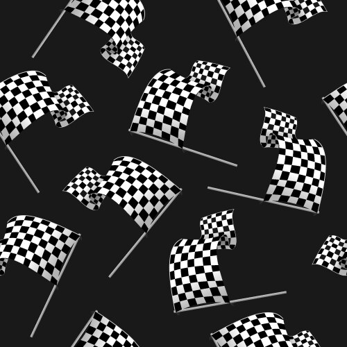 Realistic detailed 3d checkered racing flag Vector Image