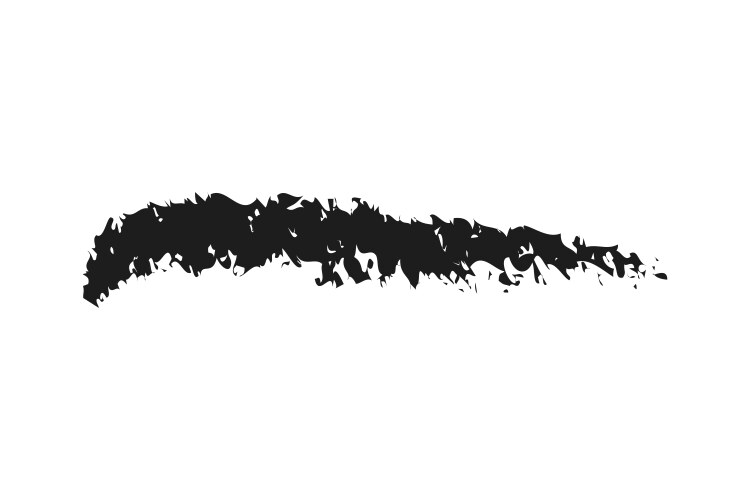 Charcoal curly brace doodle hand drawn Royalty Free Vector