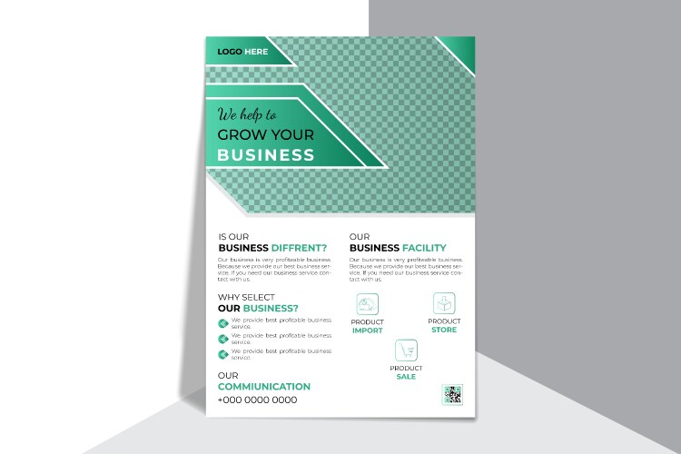 Colorful business flyer template ready to print Vector Image