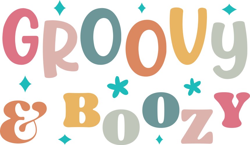 Groovy boozy 2 Royalty Free Vector Image - VectorStock