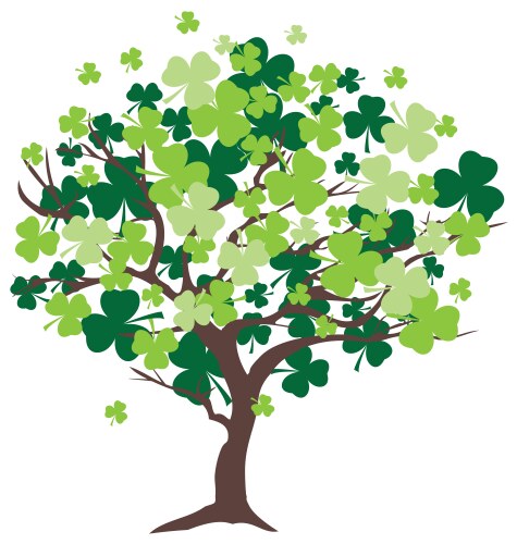 Shamrock logo flat Royalty Free Vector Image - VectorStock