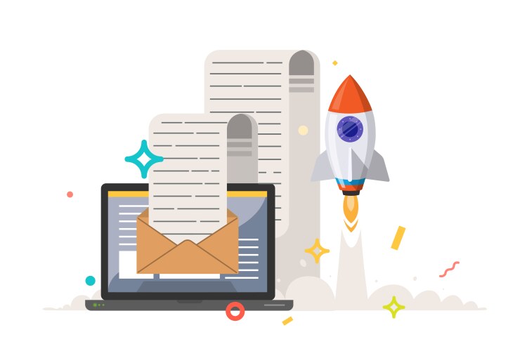 City landscape with buildings outline graphic Vector Image