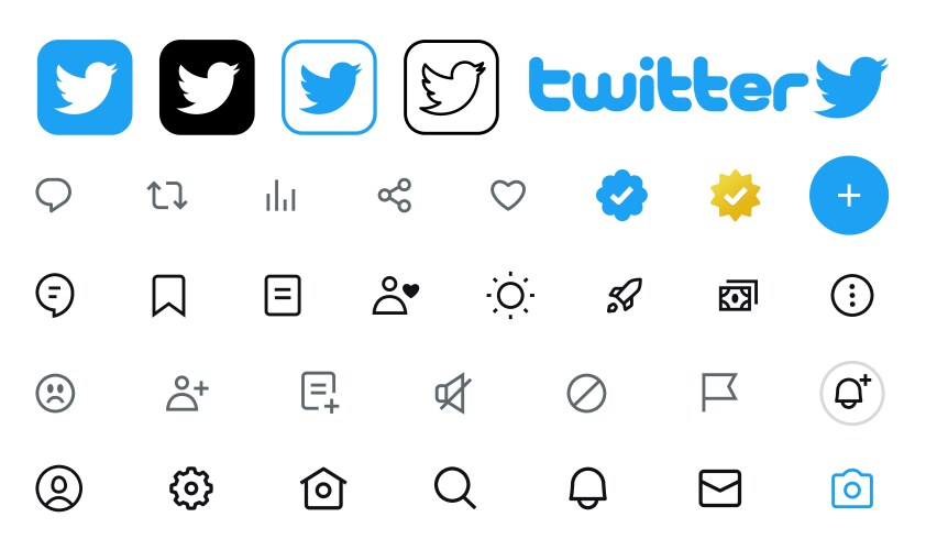 Set of linkedin mobile app icons isolated Vector Image
