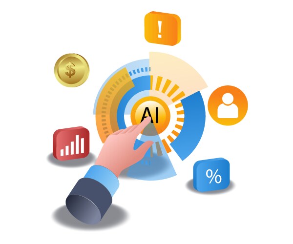 Artificial intelligence system programmer Vector Image