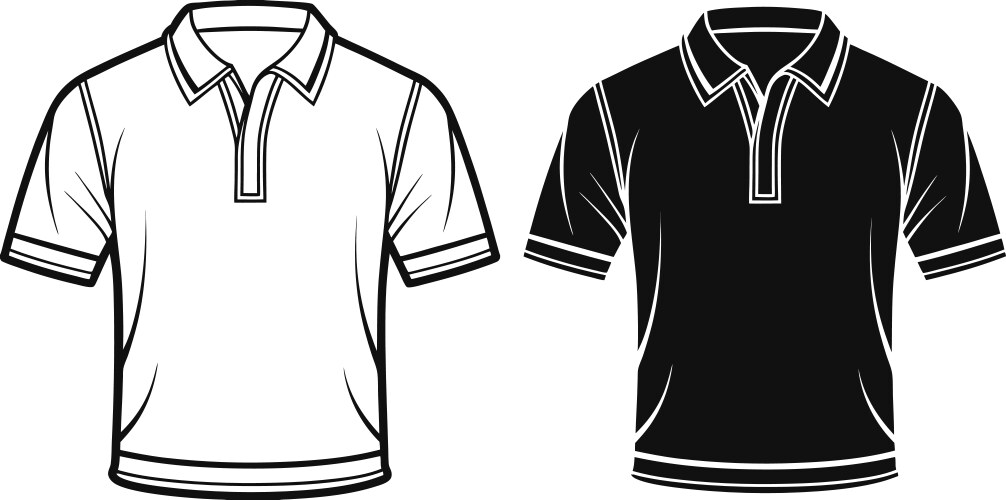 Drawing polo shirt technical fashion template Vector Image