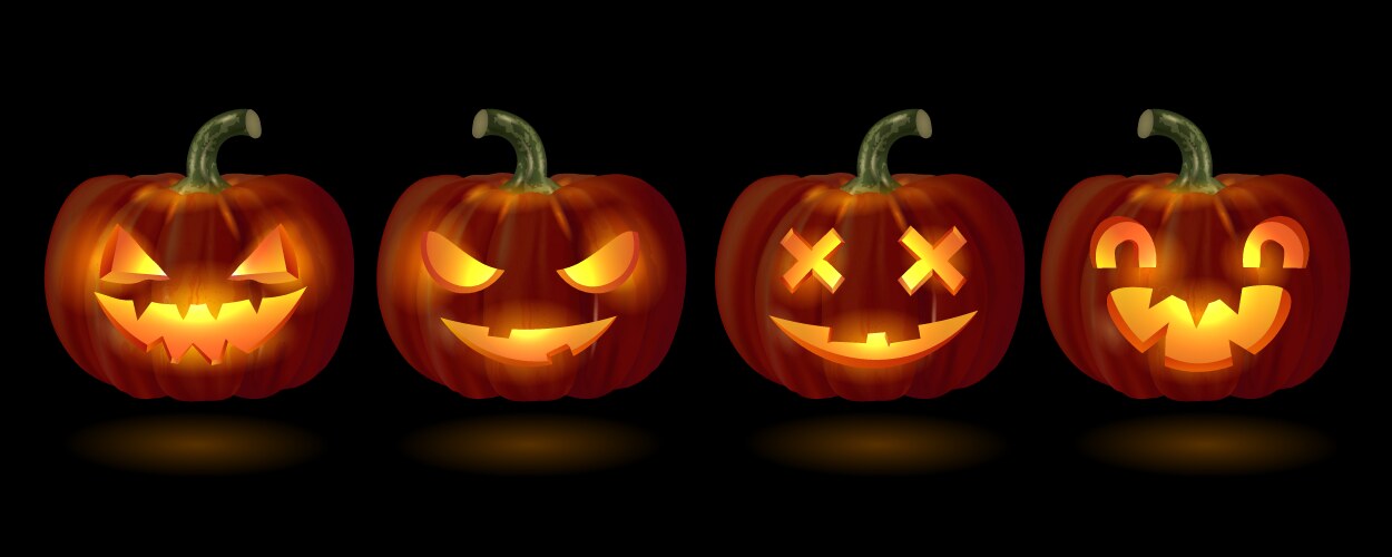Halloween party realistic poster Royalty Free Vector Image