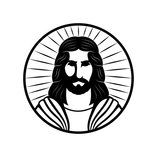 Jesus Clipart Black White Vector Images (over 400)