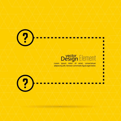 Question mark blank template Royalty Free Vector Image