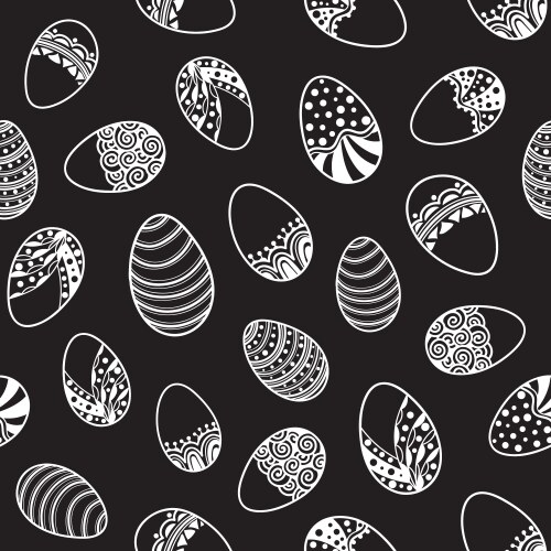 Seamless pattern with easter eggs Royalty Free Vector Image