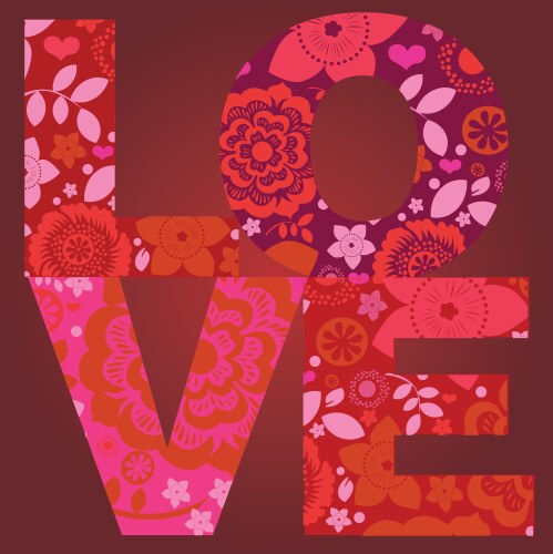 One color love message tree with birds Royalty Free Vector