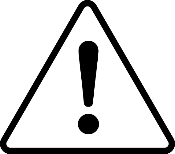 Warning triangle with exclamation mark flying Vector Image