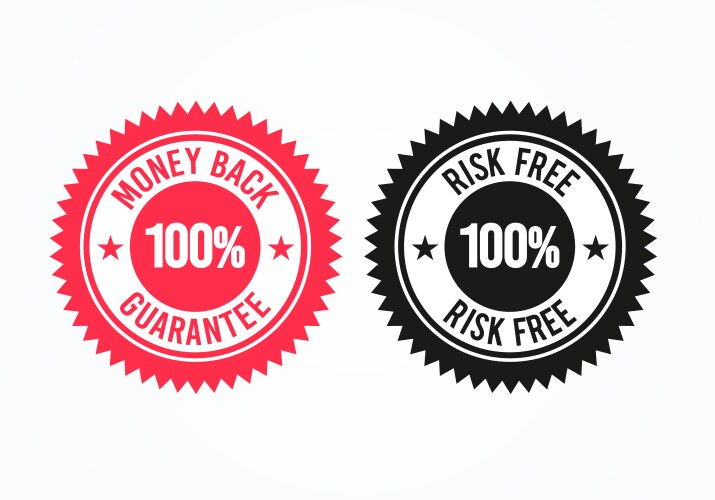 Risk free satifaction guarantee Royalty Free Vector Image
