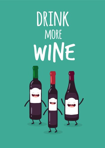 Animated wine set Royalty Free Vector Image - VectorStock
