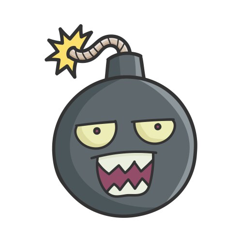 Cartoon bomb man Royalty Free Vector Image - VectorStock