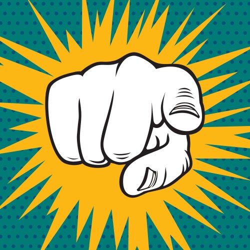 Popart fist3 Royalty Free Vector Image - VectorStock