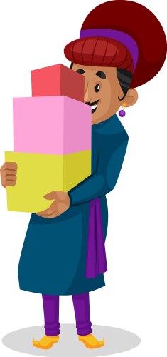 Birbal cartoon character Royalty Free Vector Image