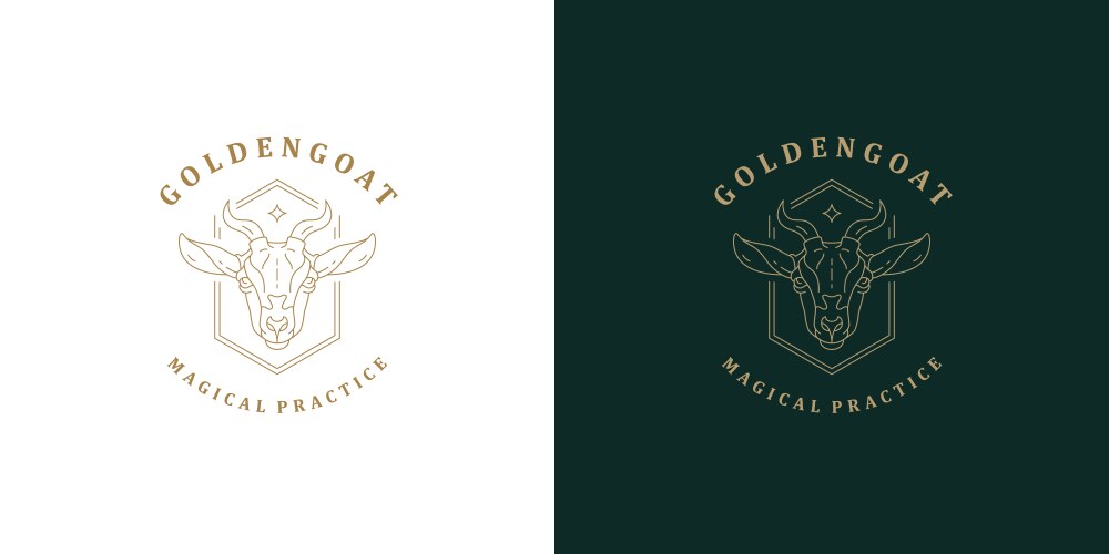 Baphomet demon goat head hand drawn print Vector Image