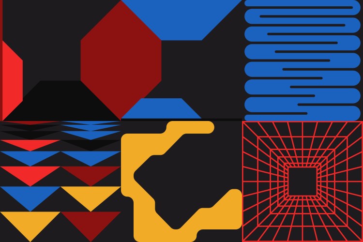 Neo modernism artwork pattern design Royalty Free Vector