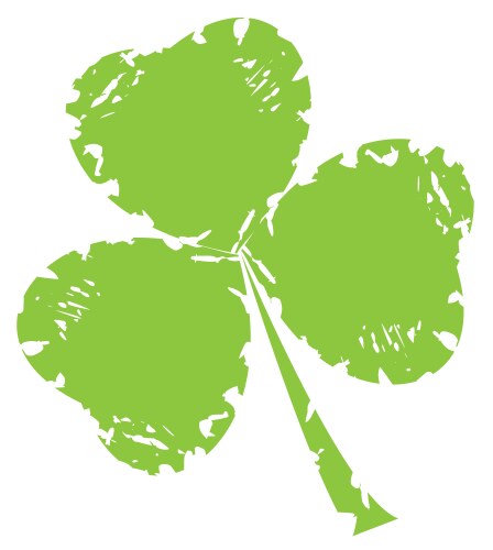 Shamrock logo flat Royalty Free Vector Image - VectorStock