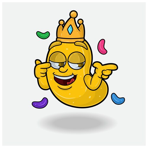 Candy mascot cartoon with smug expression Vector Image