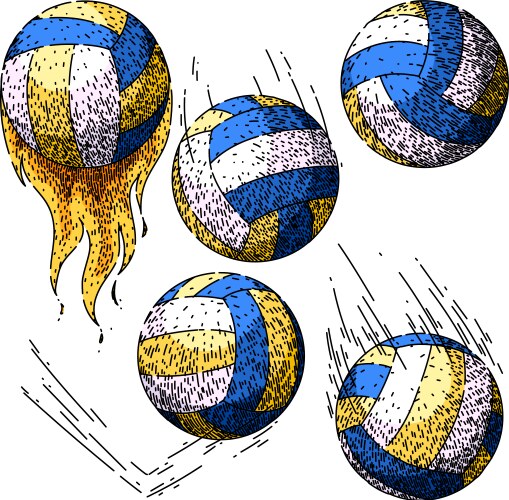 Volleyball sketch Vector Images & Graphics for Commercial Use | VectorStock