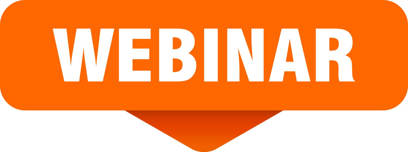 Webinar sticker sign on transparent Royalty Free Vector