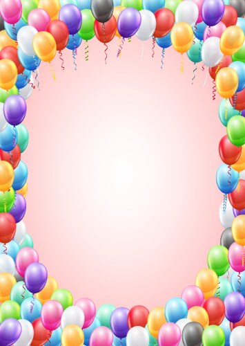 Balloons header template Royalty Free Vector Image