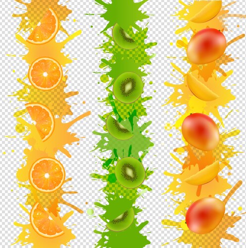 Mango border with paint white background Vector Image