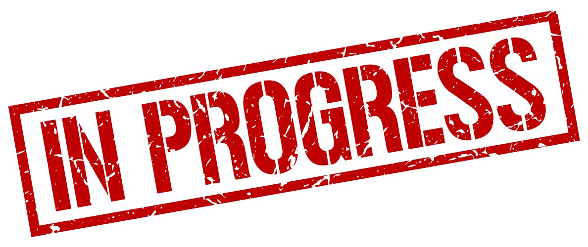 Work in progress rubber stamp Royalty Free Vector Image