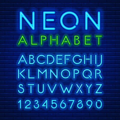 Neon Alphabet Vector Images (over 49,000)