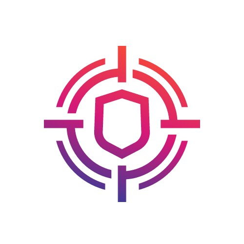 Cctv security camera logo design Royalty Free Vector Image