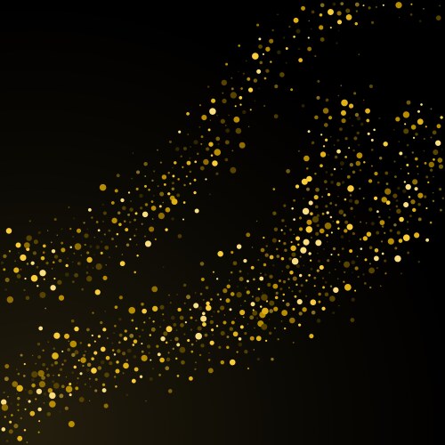 Placer yellow gold gradient glitter confetti Vector Image