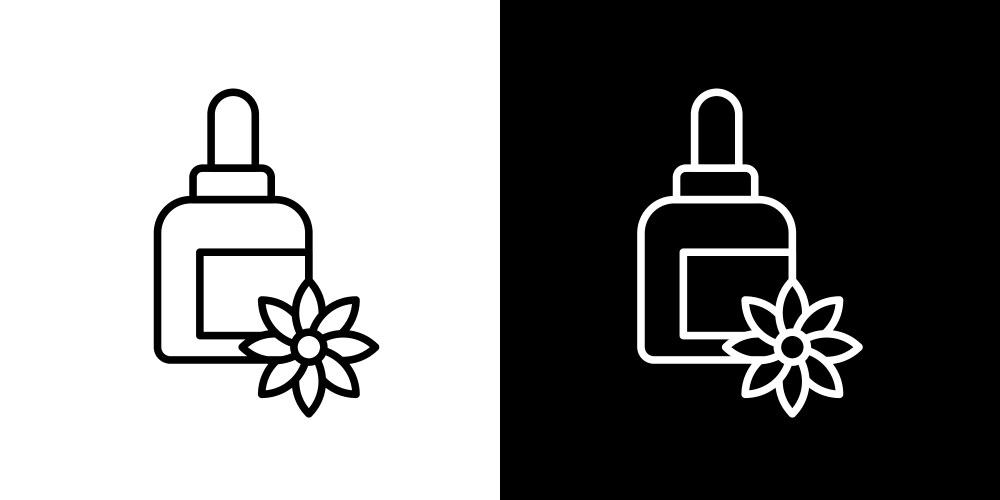 Bach flowers icon set bloom oil symbol Royalty Free Vector