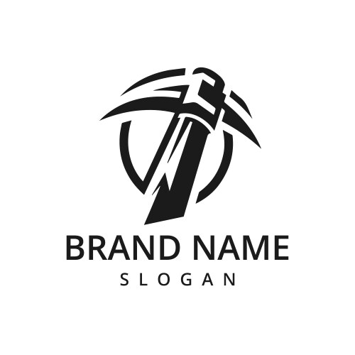Digging logo design template mining icon Vector Image