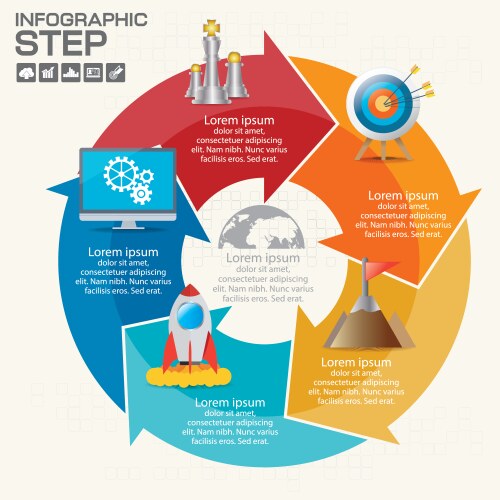 5 Piece Infographic Vector Images (over 590)